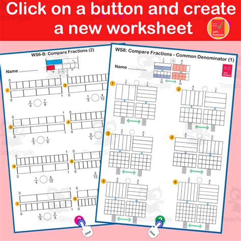 Compare Fractions With Different Numerators And Denominators 4th Grade