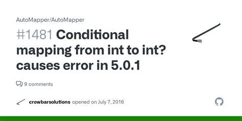 Conditional Mapping From Int To Int Causes Error In 501 · Issue 1481 · Automapperautomapper