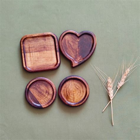 خرید و قیمت زیر لیوانی کوچک 4عددی از غرفه محصولات چوبی Jeyran