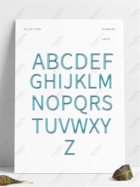 손으로 그린 수채화 블루 크리 에이 티브 영어 알파벳 컬렉션 예술 단어 일러스트 Png 및 벡터 이미지 무료 다운로드 Lovepik