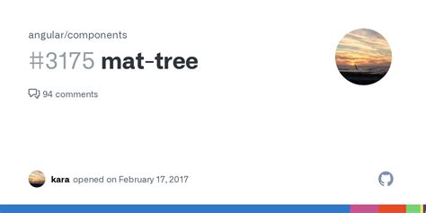 Mat Tree · Issue 3175 · Angularcomponents · Github