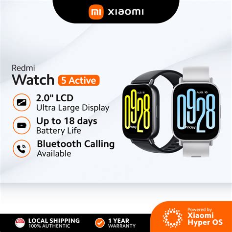 Xiaomi Redmi Watch Active Ultra Large LCD Display Bluetooth Phone Call Days Battery