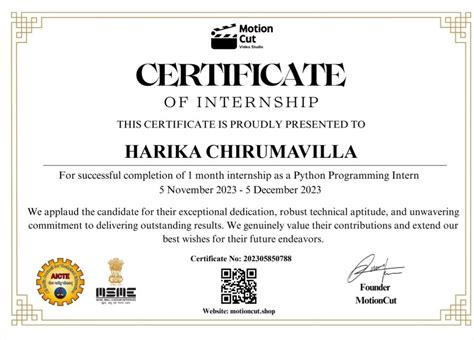 Hi Connections I Am Happy To Share My Internship Certificate For