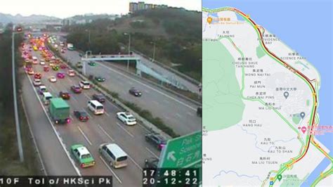 收工注意｜吐露港公路近馬場水管維修釀大塞車 往九龍方向車龍逾4公里九巴延誤