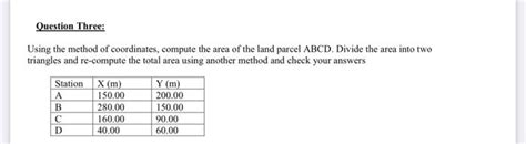 Solved Using The Method Of Coordinates Compute The Area