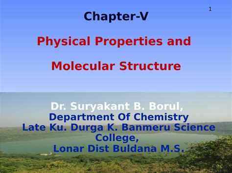 Pdf Physical Properties And Molecular Structure