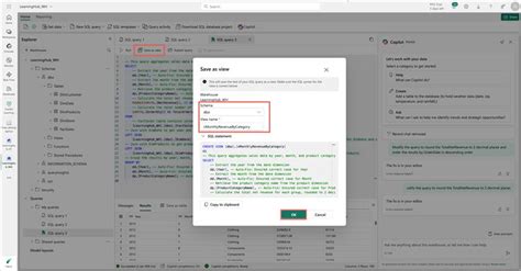 build a data warehouse schema with copilot for data warehouse