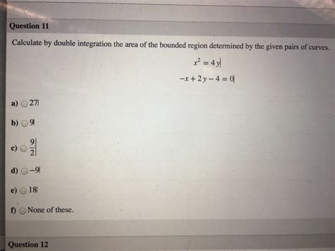 solved calculate by double integration the area of the