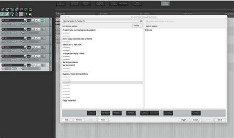 Custom Menus And Toolbars In Reaper