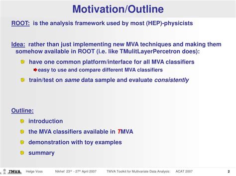 Ppt T Mva Toolkit For Multivariate Data Analysis With Root Powerpoint
