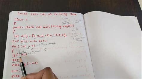 Java Program To Count Positive Negative Numbers And Zeros In An Array