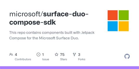 Issues · Microsoftsurface Duo Compose Sdk · Github