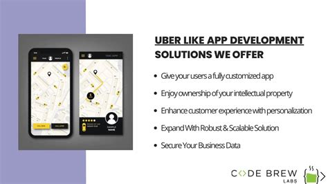 ppt build uber app with code brew labs powerpoint presentation free