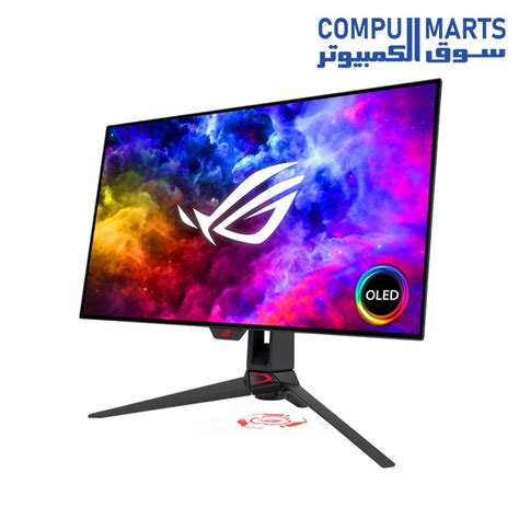 شاشة Asus Rog Swift Pg27aqdm للألعاب ، بتقنية Oled، بمقاس 27 ودرجة وضو