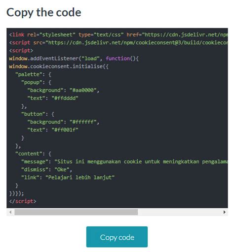 cara mudah memasang plugin cookie pada website mingseli