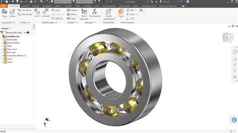 Autodesk Inventor Tutorial Ball Bearing Youtube