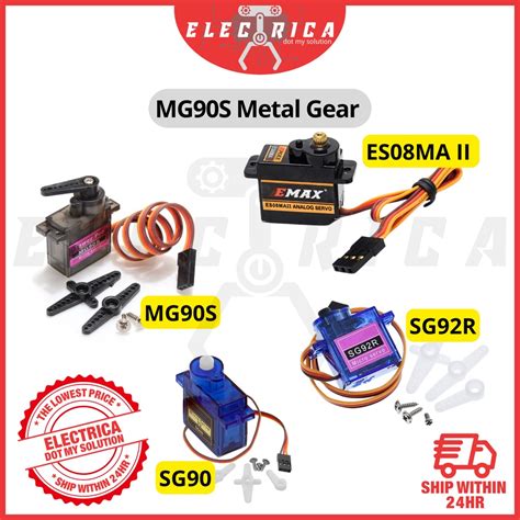 Servo Motor 9g Sg90 Mg90s Sg92r Es08ma Ii Servo Tester Esc Shopee Malaysia