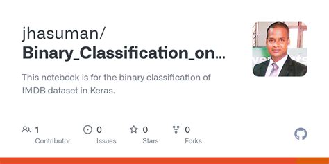 github jhasuman binary classification on imdb dataset this notebook