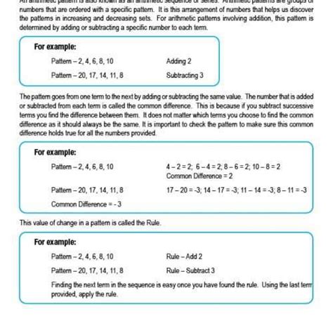 Arithmetic Patterns Free Pdf Download Learn Bright