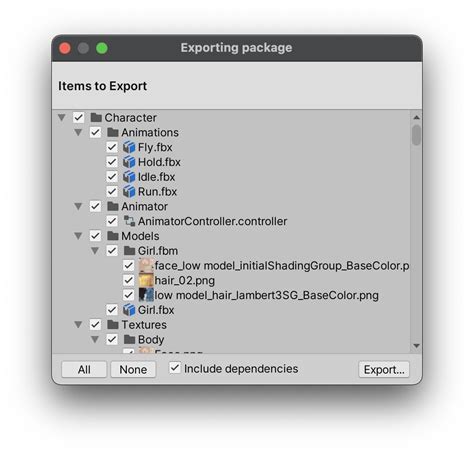 How To Export Unitypackage That Includes All Dependencies Installed Via Package Manager