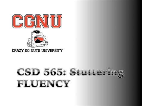 Fluency A Graduate Course Outline Speech IRL