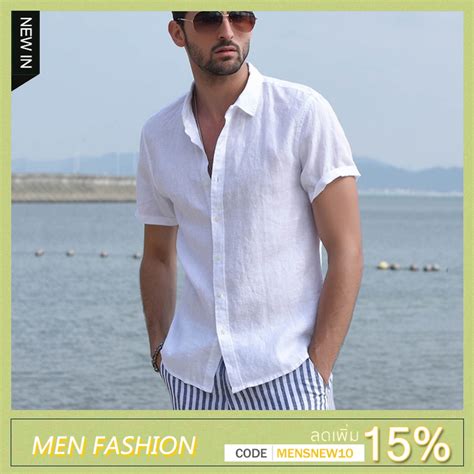 【พร้อมส่ง】เสื้อเชิ้ตผ้าลินินแขนสั้นผู้ชาย เสื้อสีทึบฤดูร้อน，เสื้อชายหาดลำลอง M 3xl（h05