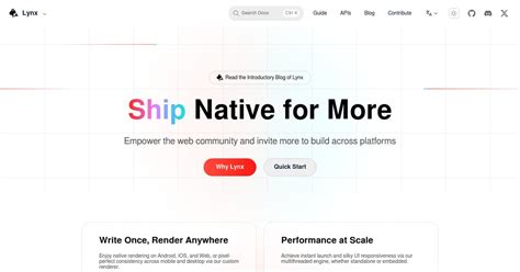 Lynx High Performance Cross Platform Framework