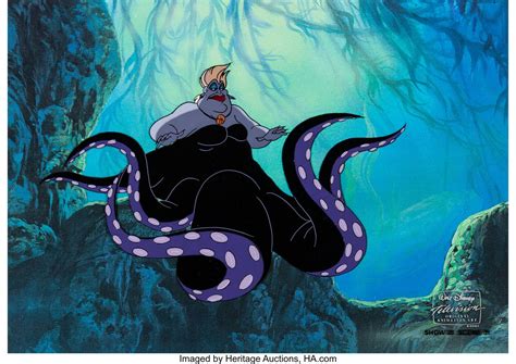 Ursula Casts Her Shadow In The Little Mermaid Production Cel