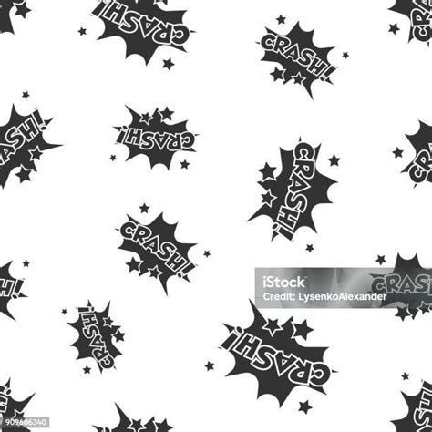만화 음향 효과 완벽 한 패턴 배경 충돌 비즈니스 평면 벡터 일러스트입니다 만화 만화 식 기호 기호 패턴 충돌 Brand Name Online Messaging