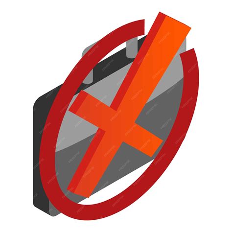 Premium Vector Restricted Documentation Icon Isometric Vector Crossed