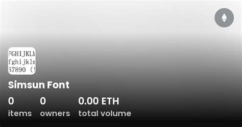 Simsun Font Collection Opensea