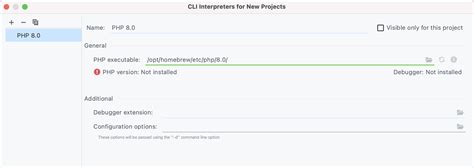 Laravel Mac M1 Not Able To Map Php 80 As A Cli Interpreter Within