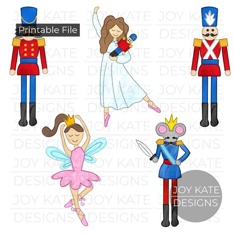 Nutcracker Character Set Printable Png Joy Kate Designs