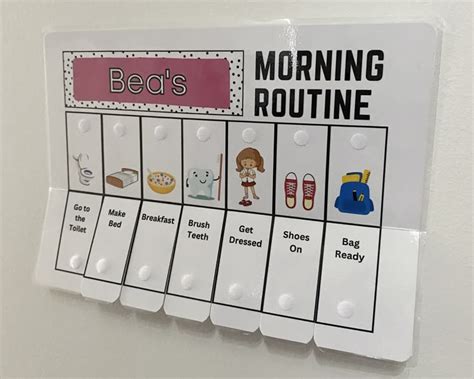 Personalised Visual Routine Chart Morning Evening Sen Asd Learning Routine Etsy Uk Tabla De