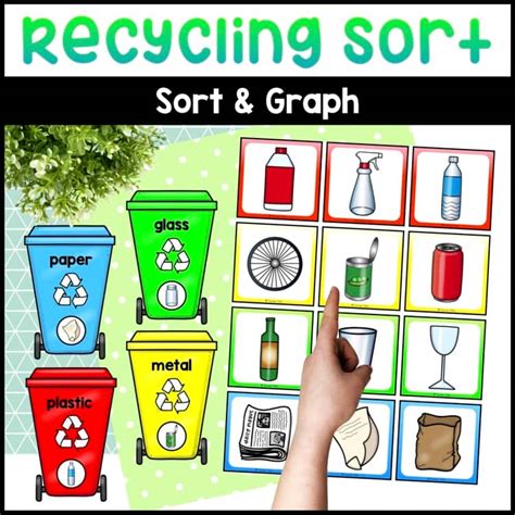 Reduce Reuse Recycle Sort Activity And Recycling Graph And Worksheet For