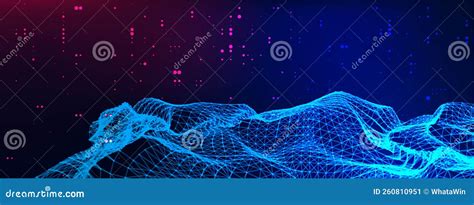 Vector Wave Lines Flowing Dynamic Illustration Concept Of Digital Technology Stock Vector