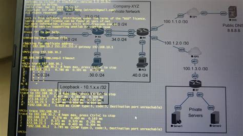 Not Seeing The Gateway Ip In Attached Topology While Pinging From Pc2