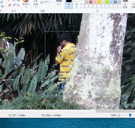 윈도우 그림판 모자이크 처리 설치 없이 급할 때 유용해 네이버 블로그