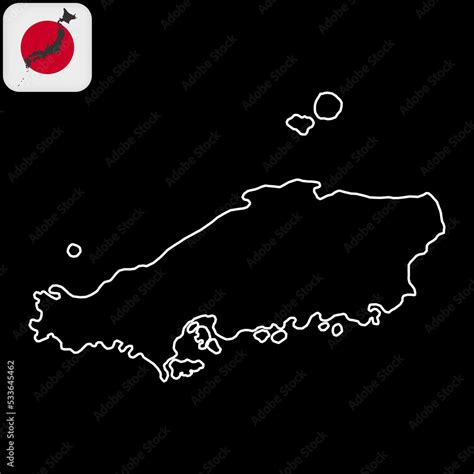 Chugoku Map Japan Region Vector Illustration Stock Vector Adobe Stock