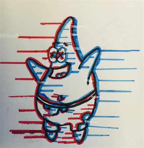 My First Drawing With The Glitch Effect Be Nice Please Rspongebob