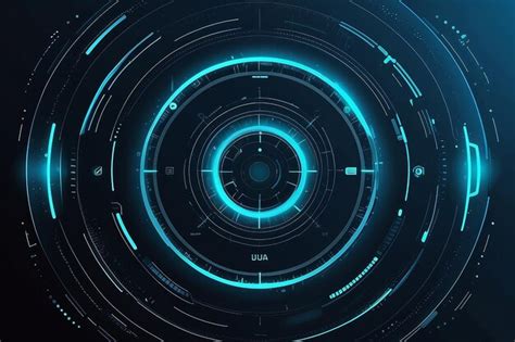 Premium Photo Futuristic Circle Vector Hud Gui Ui Interface Screen Design Abstract Style On