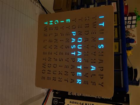 Design And 3d Print An Rgb Word Clock 13 Steps With Pictures