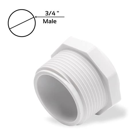 34 Inch Mnpt Plugs 10 Pack 34 Inch Mnpt Pvc Pipe End Caps Sch 40