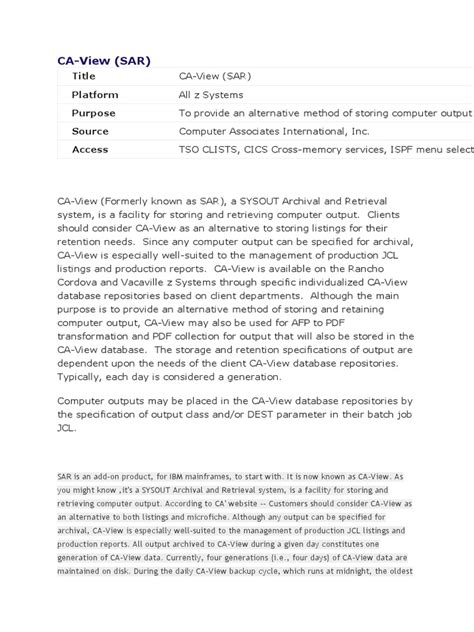 Ca View Basics Pdf Software Development Computing