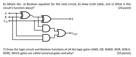 Solved 6 Obtain The A Boolean Equation For The Next Ci