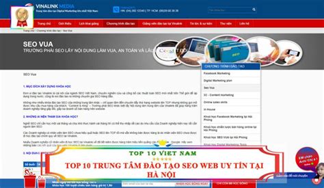 Top 10 Trung Tâm【Đào Tạo Seo】web Uy Tín Tại Hà Nội