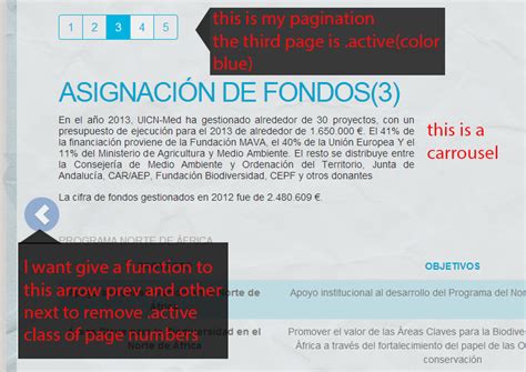 Javascript Add And Remove Pagination Active Class When I Click In Next And Prev Arrows