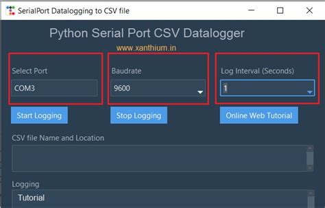 Gui Serial Port Data Logging System To Csv Text File Using Python And