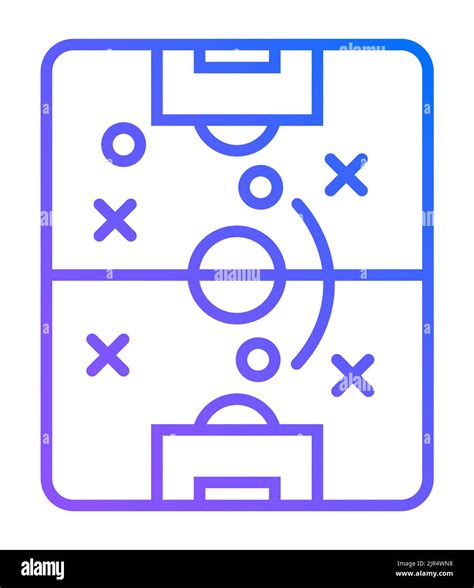 Soccer Field Strategy Game Tactic Football Vector Board Game Plan