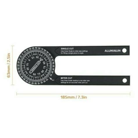 Saker Miter Saw Protractor 7 Inch Aluminum Protractor Angle Property Room